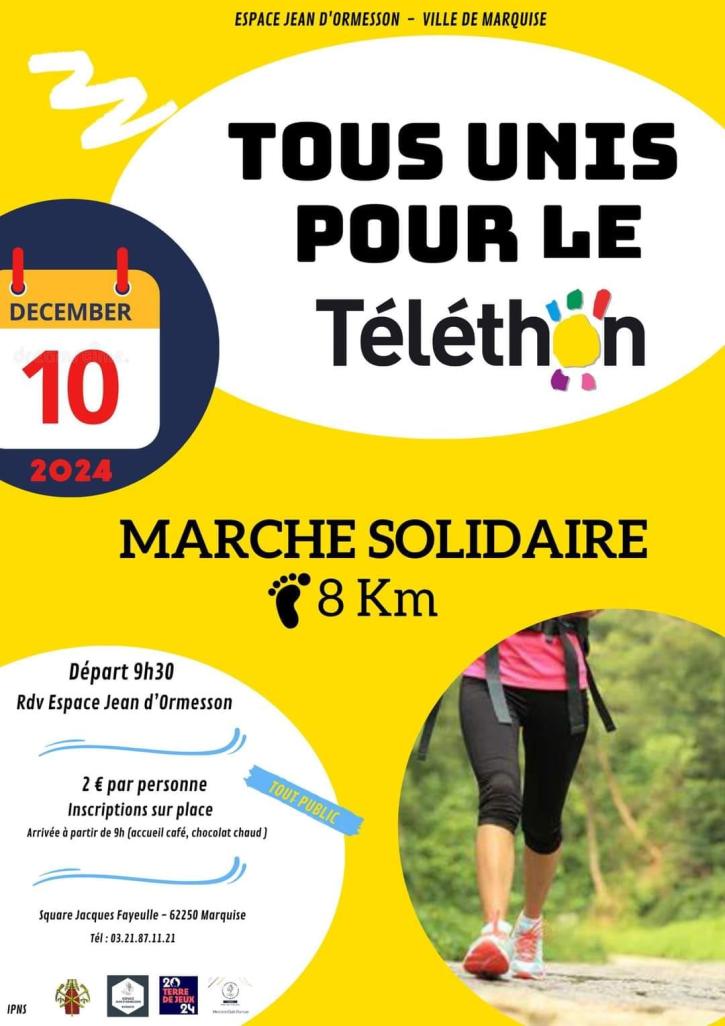 Marche solidaire "Tous Unis pour le Téléthon" | La terre des 2 caps